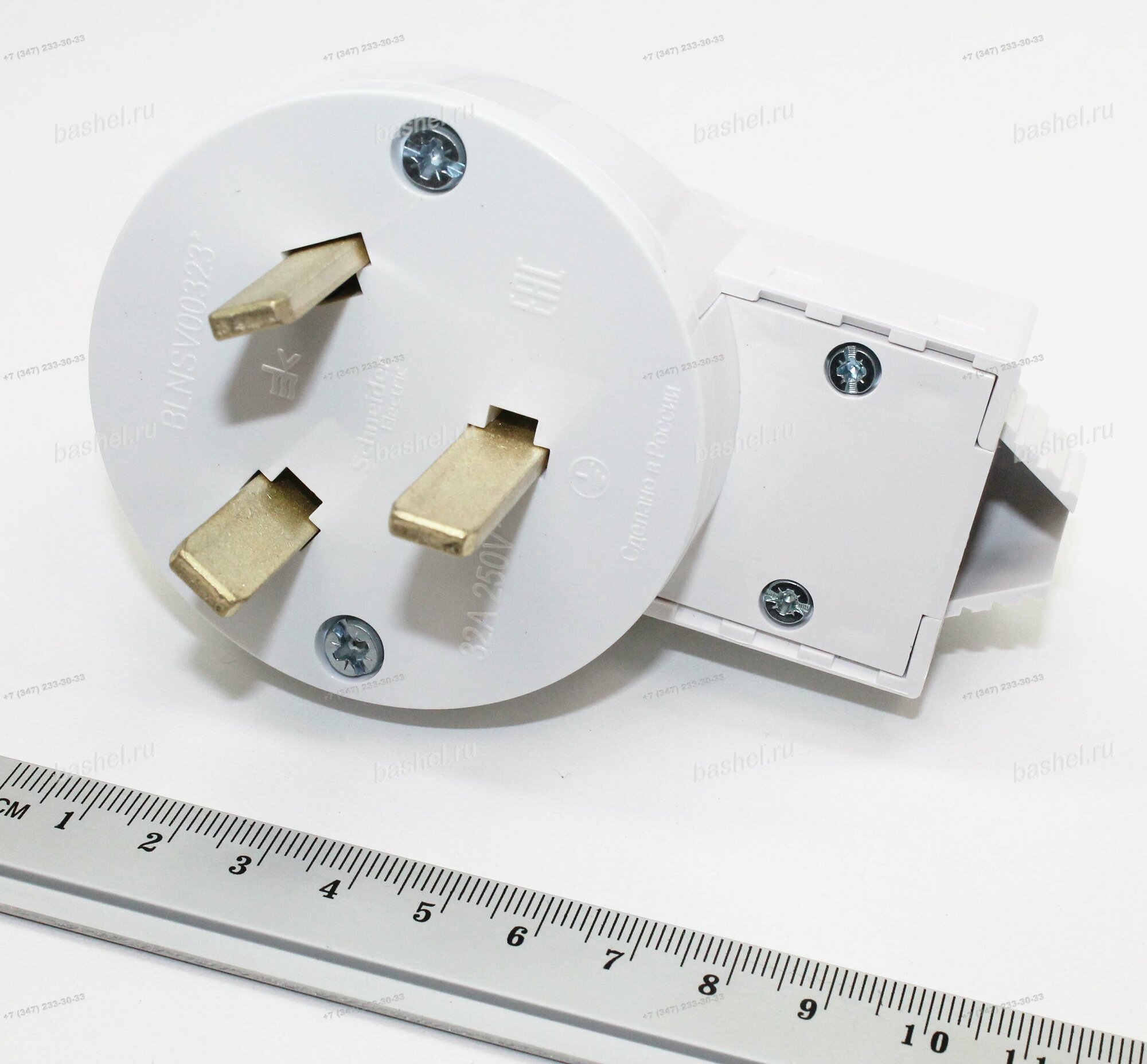 Вилка силовая для электроплиты Schneider Electric Blanca BLNSV003231 2Р+N, 32А, 250В, белый, BLNSV003232