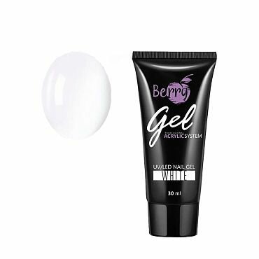JessNail Berry Gel Гель акриловый (полигель) белый № 008 White 30 мл (203311)