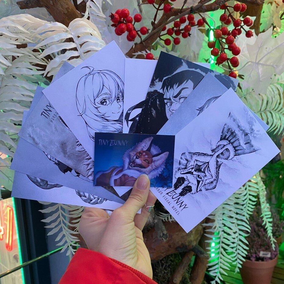 Открытка - переливашка Алиса и наборы открыток №1, №2. Tiny Bunny / Зайчик