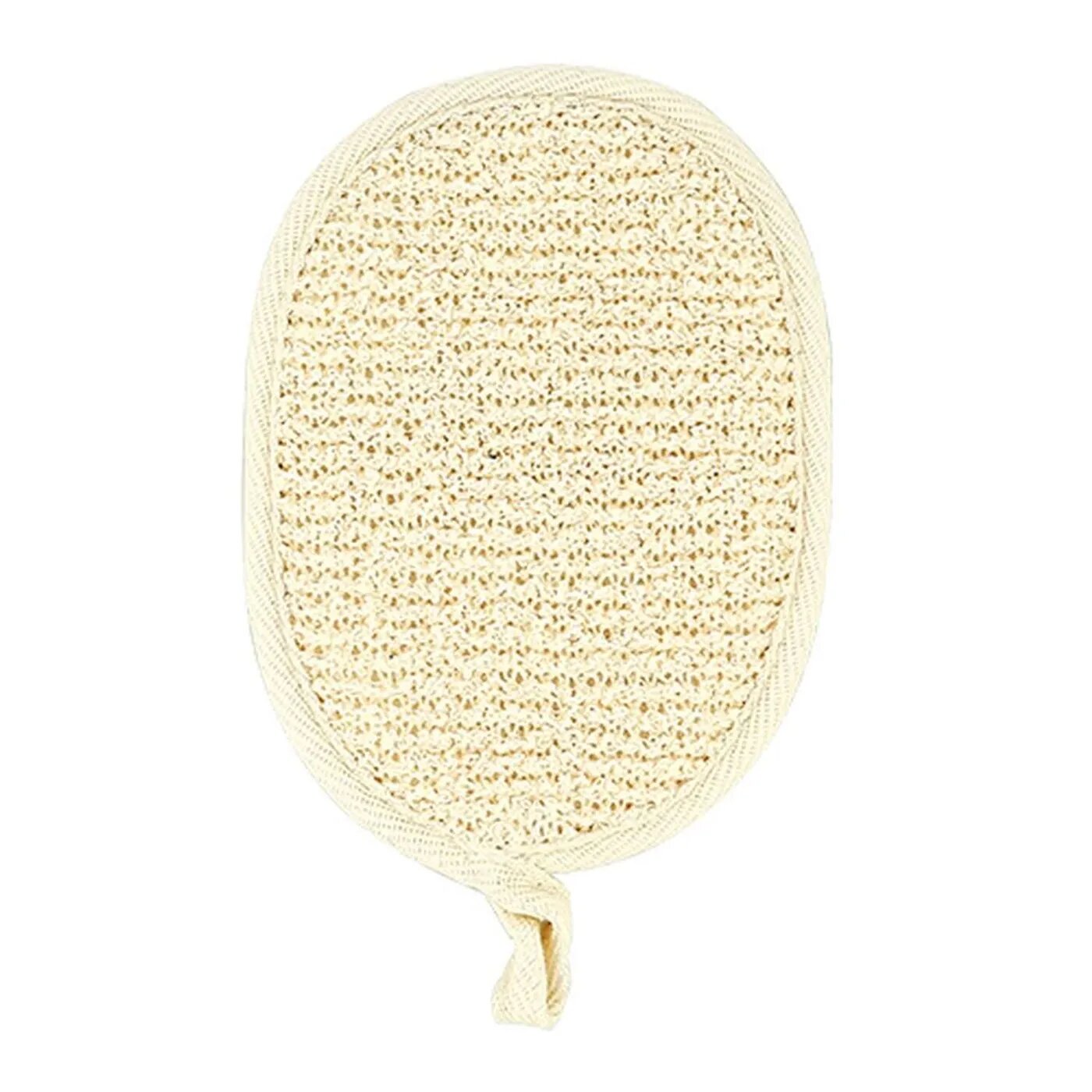 Мочалка для тела DECO. с конопляным волокном (leo), жесткая, бежевая