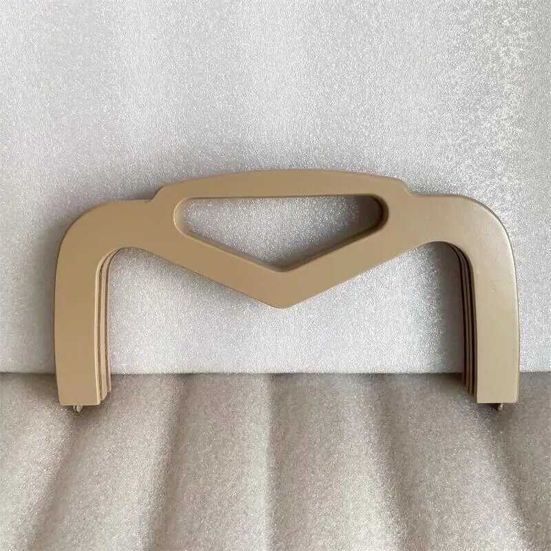 1 комплект, оптовая продажа, искусственная рамка, деревянный материал, «сделай сам», рамки для сумок, пришивная ручка для сцепления, фурнитура, рамка для монет и кошелька, вешалка Obag Бежевый, beige