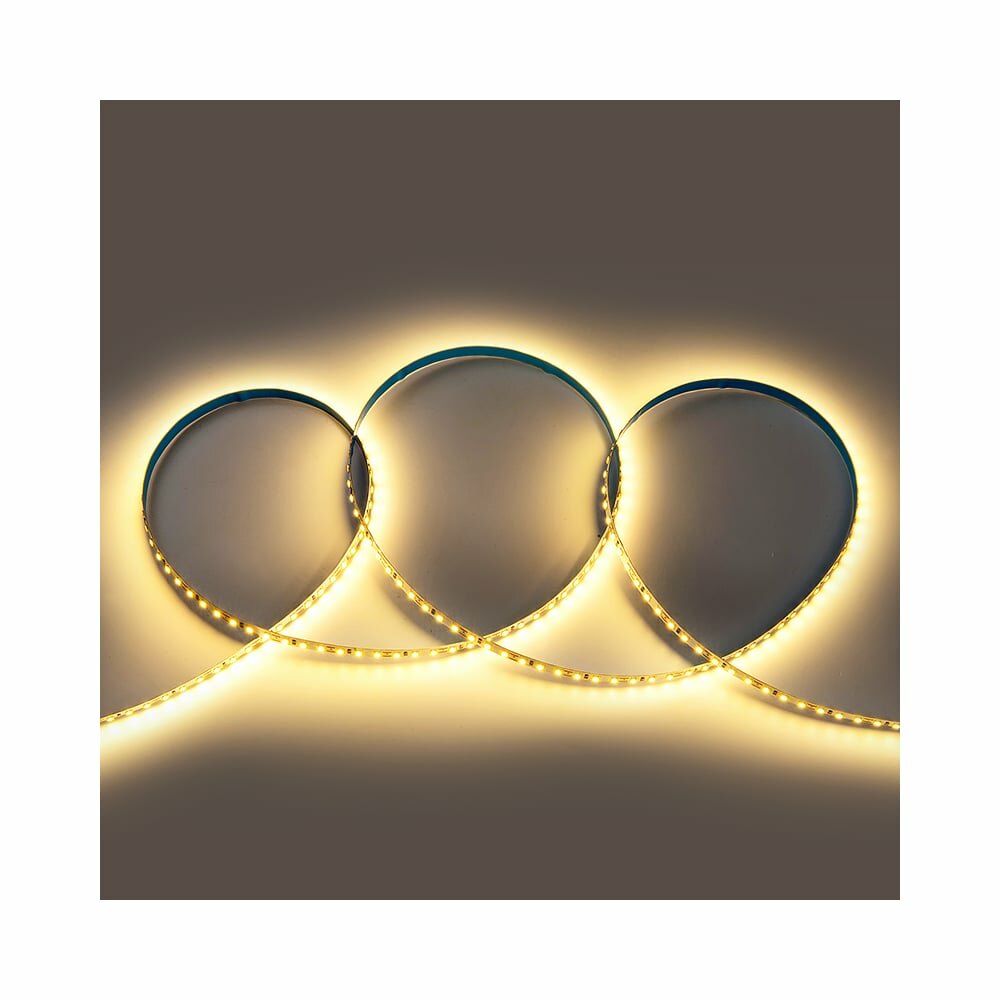 Лента светодиодная General Lighting Systems GLS-2835-120-9,6-12-IP20-3, 5 метров, 9,6Вт/м, 12В, SMD2835, 8мм, 7Лм/чип, IP20, 3000К -теплый белый, 501010