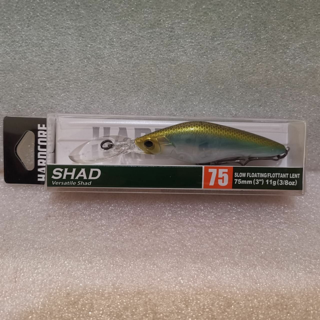 Воблер DUEL HARDCORE SHAD 75SF R1367-GSPS (75мм,11г.) (F966)