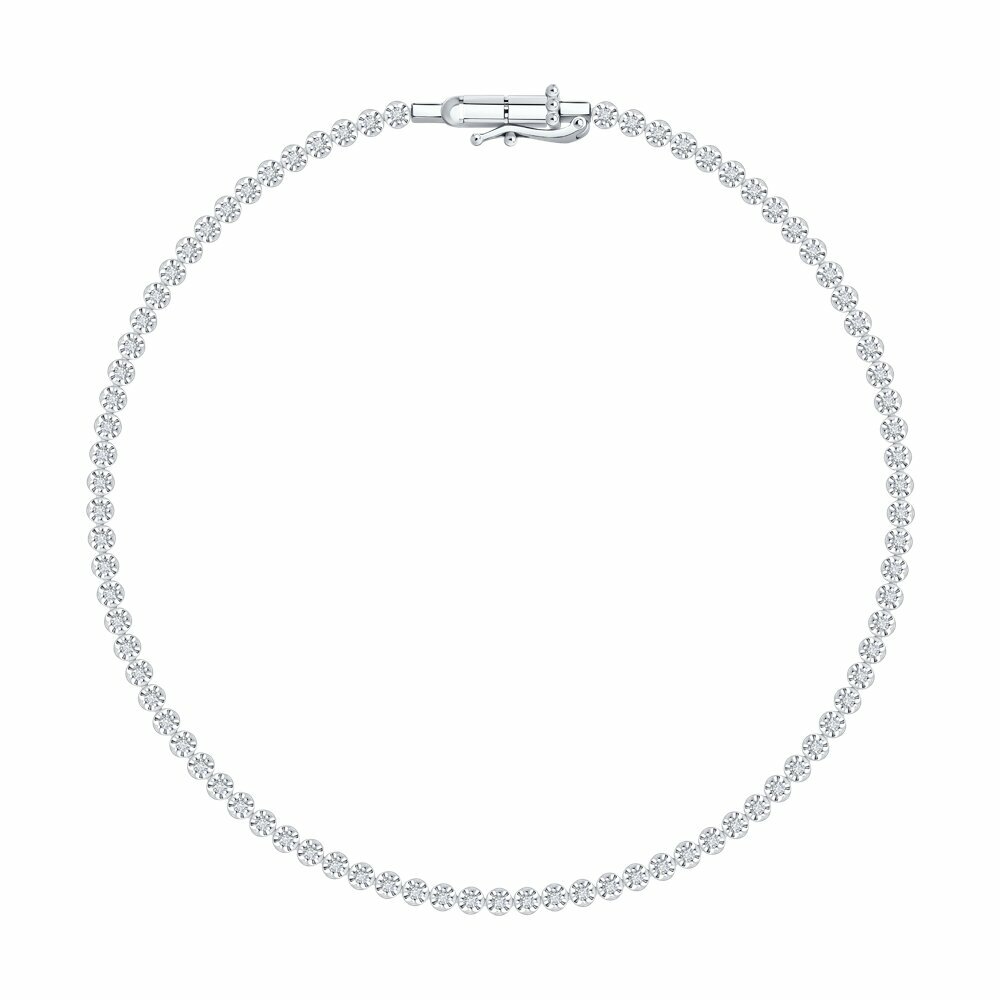 Браслет, белое золото, 585 проба, бриллиант