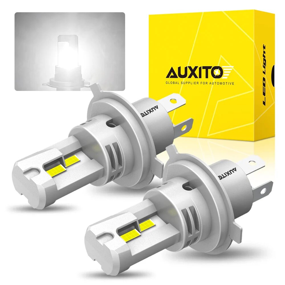 AUXITO 2 шт. H4 светодиодные фары 6500K белый, 9003 HB2