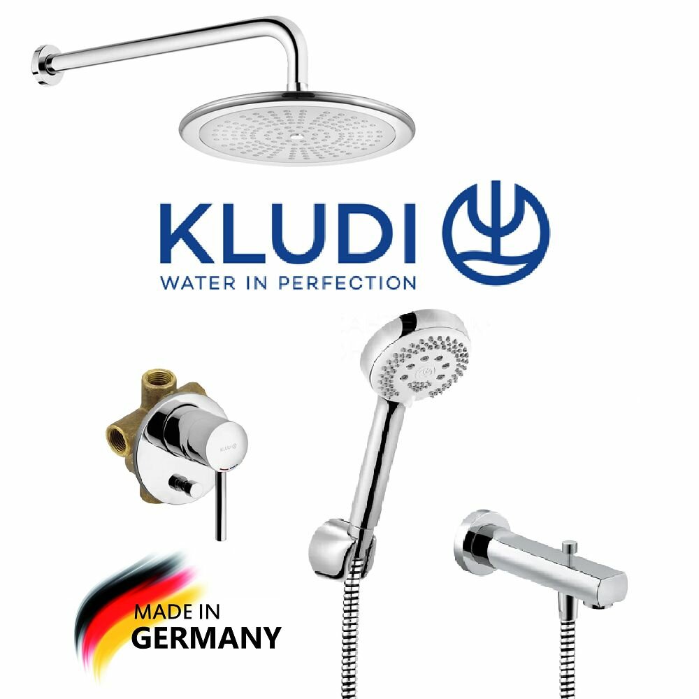 Душевой комплект Kludi Bozz со смесителем