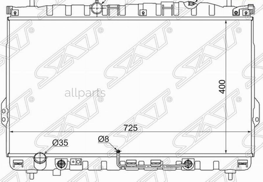 SAT HY0015 Радиатор Hyundai Trajet 99-08