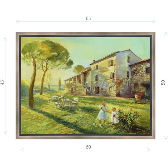 Картина Декор Депо Ксении Черномор Морморайя. Тоскана Матовый холст в раме 50х65 см