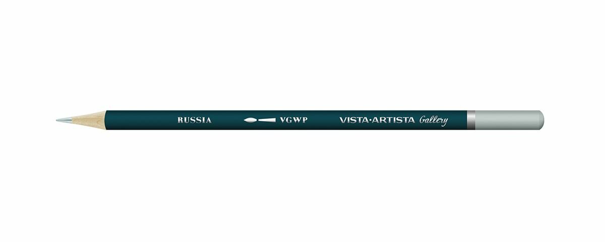 Карандаш акварельный художественный 6 шт."VISTA-ARTISTA" "Gallery" VGWP заточенный 801 Серый (Gray)