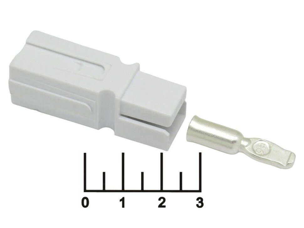 Разъем силовой 1pin BMC 1M белый (14AG) (Anderson)