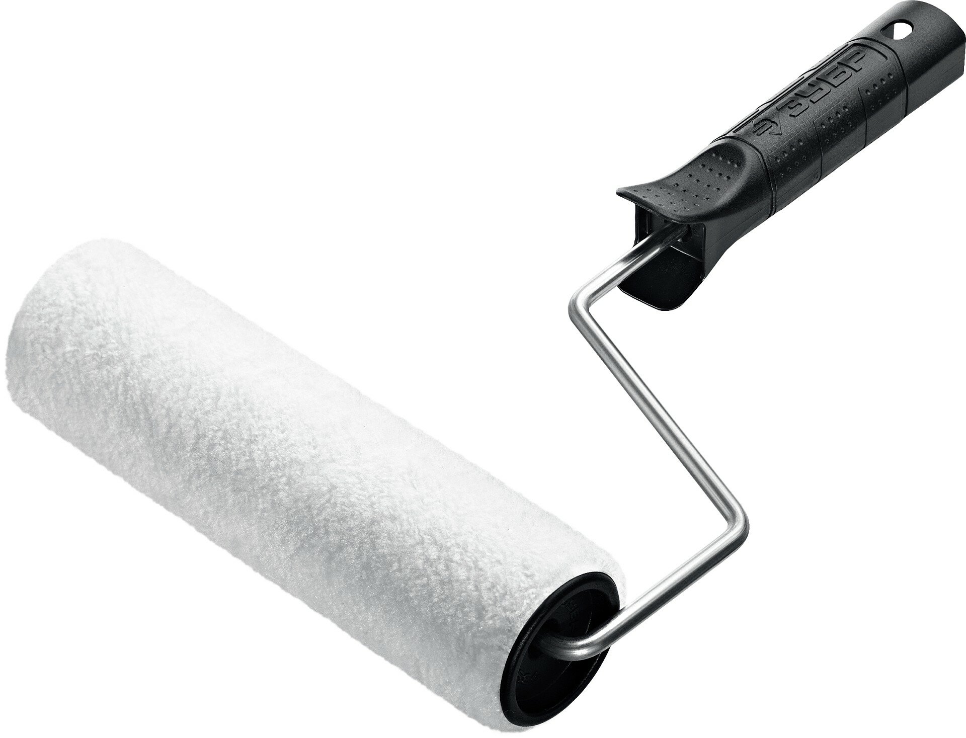 Малярный валик ЗУБР оптима-велюр, 40 х 180 мм, бюгель 6 мм, полиэстер, ворс 4 мм, для лаков и эмалей 03547-18_z01