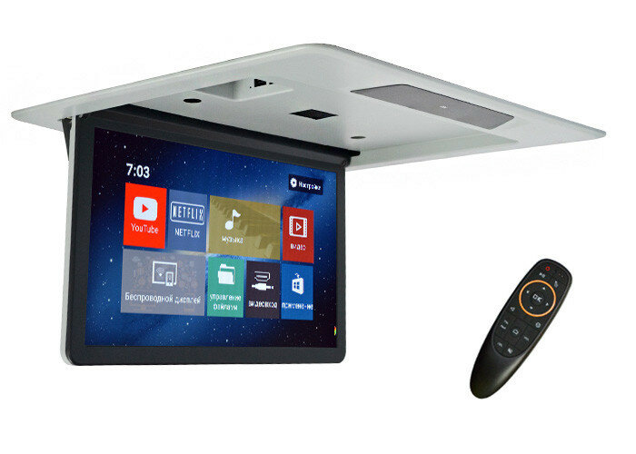 Потолочный Смарт ТВ 15,6" ERGO ER15AFL-AUTO для Toyota Alphard (1920x1080, Android) серый
