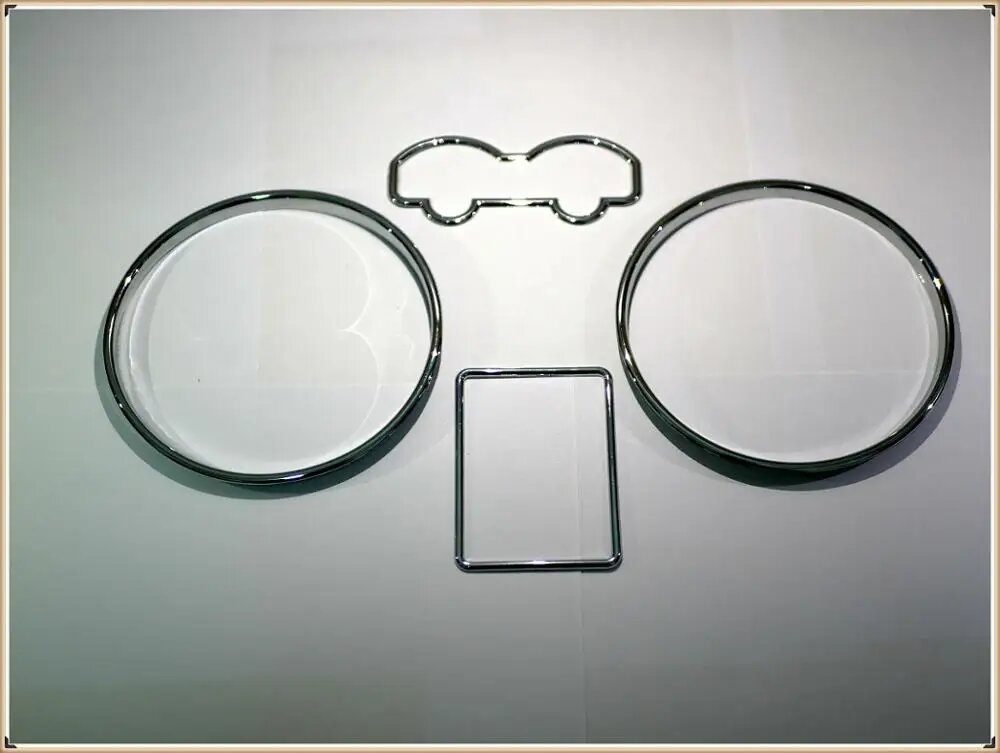 Хромированные кольца циферблата датчика спидометра, накладка на рамку, хромированные кольца тахометра для VW MK4 GOLF Passat 3B B5 T4 Van CHROME