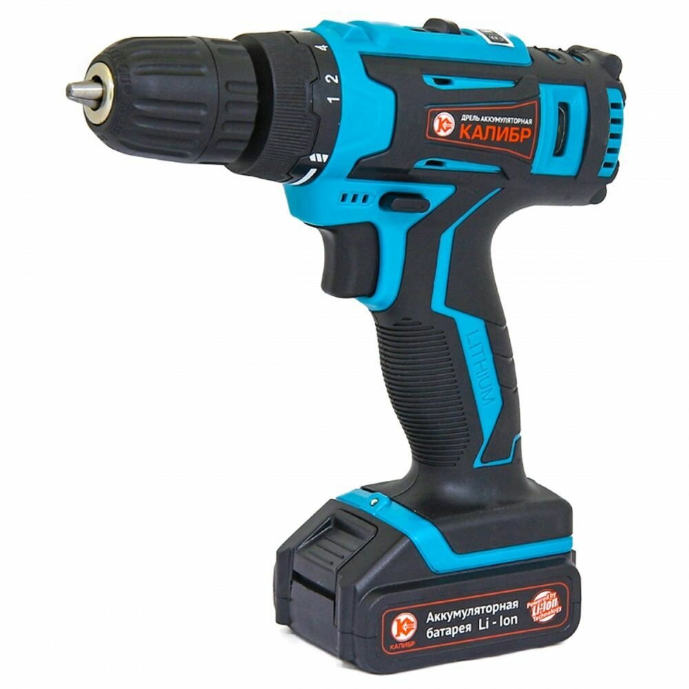 Аккумуляторная дрель Li-Ion Калибр ДА-12-2А+
