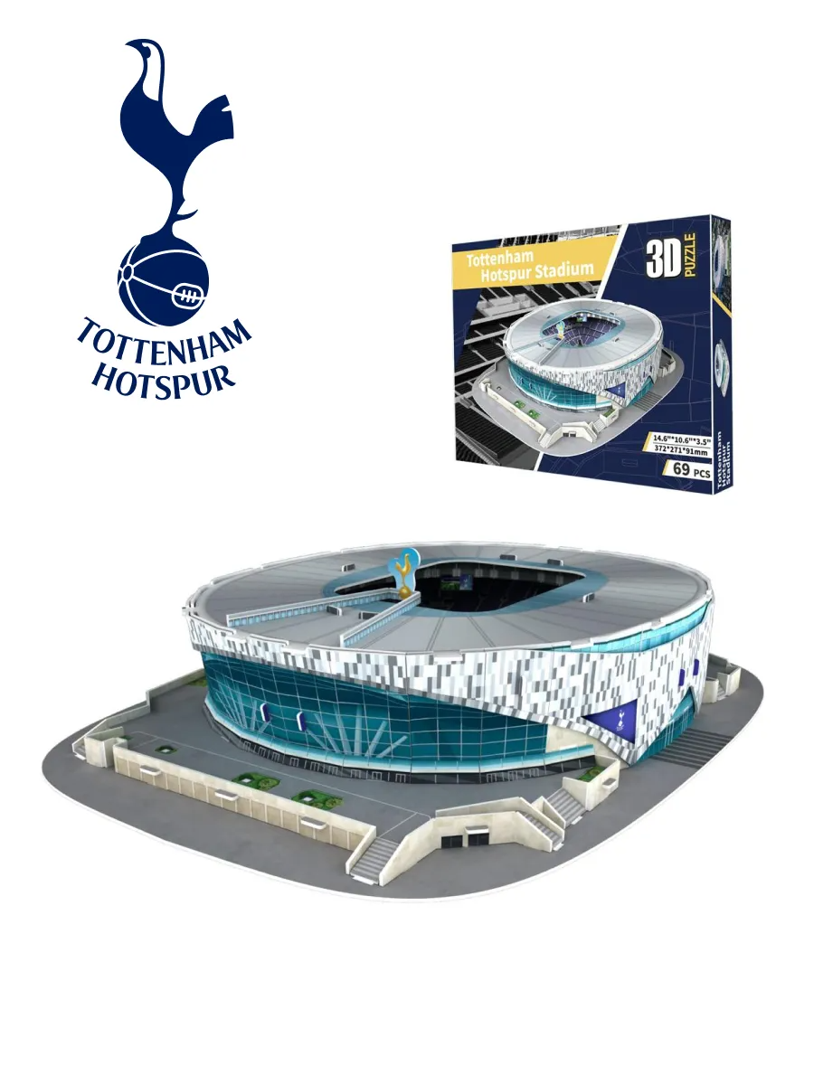 3Д пазл объемный стадион Tottenham Hotspur Stadium, 69 деталей
