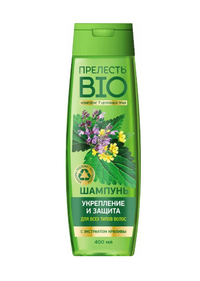 Шампунь прелесть Bio укрепление и защита, 400 мл