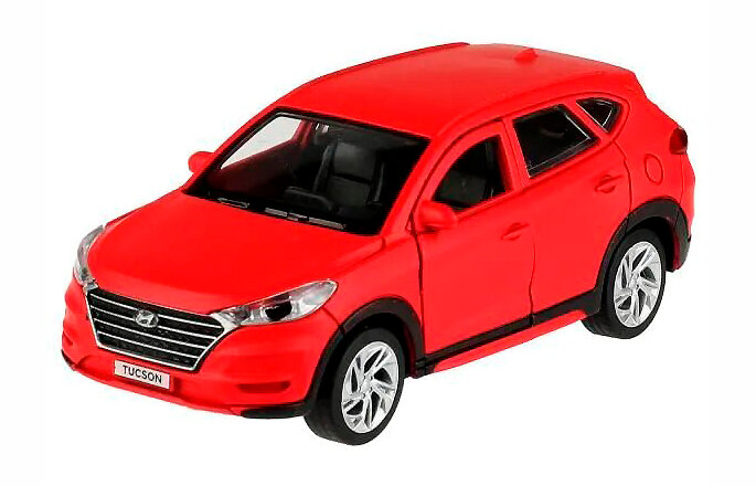 Машина "Hyundai Tucson" красная, металлическая 12 см в коробке