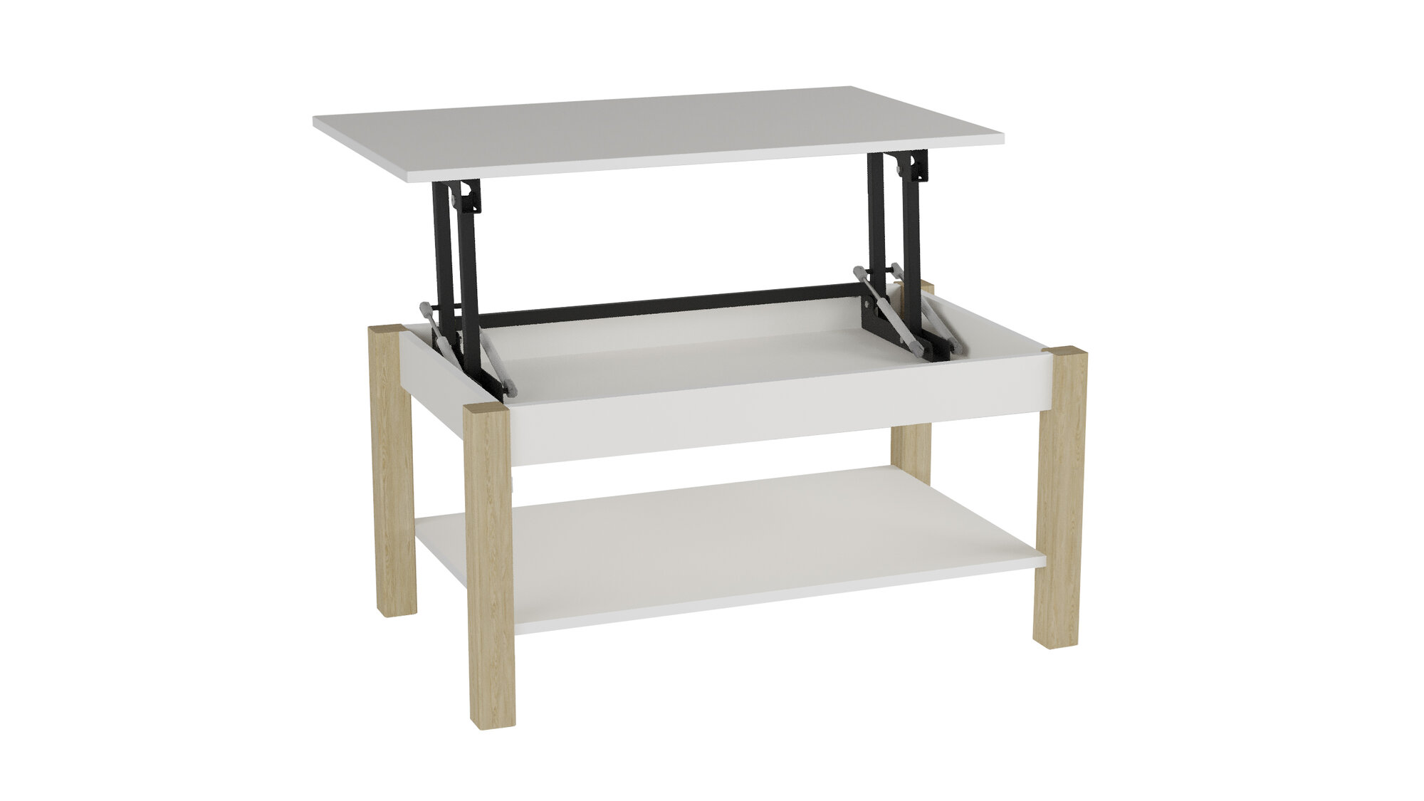 Стол трансформер "Гарри" (ЛДСП белый/дуб янтарный)