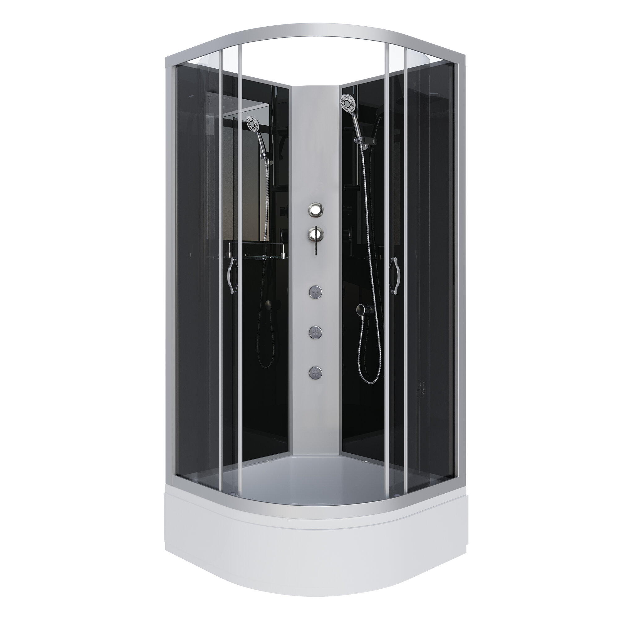 Душевая кабина Niagara Classic NG-3503-14BKG (80х80х200) средний поддон(26см), стекло тонированное,4 места
