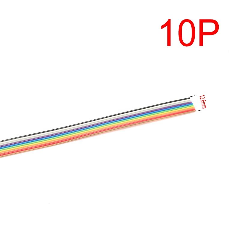 Цветной плоский ленточный кабель FLAT CABLE 1,27 мм 1 Meter, 10P