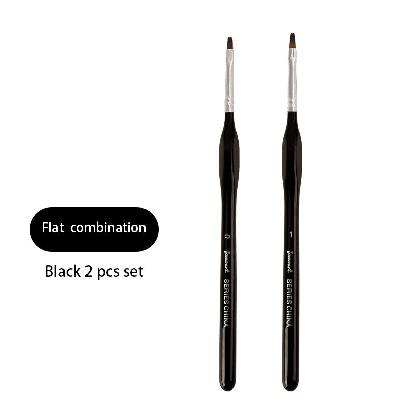 Кисти для рисования jowoart деревянные 15 размеров Black 0 1 Flat