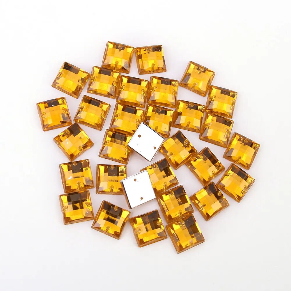 Стразы акриловые Golden 10 мм, 100 шт