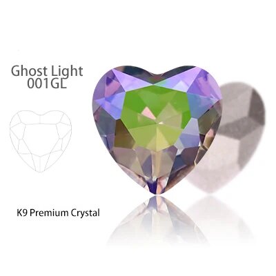 Хрустальное сердечко Ghost Light 8 мм K9
