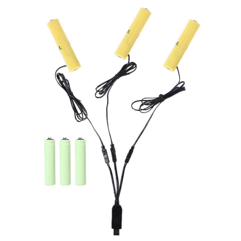 Батарея AAA 3 в 1, блок питания USB, сменные батарейки 1-4 шт. 1,5 В для часов, игрушек, камеры, Gameboy, фонарика, радио