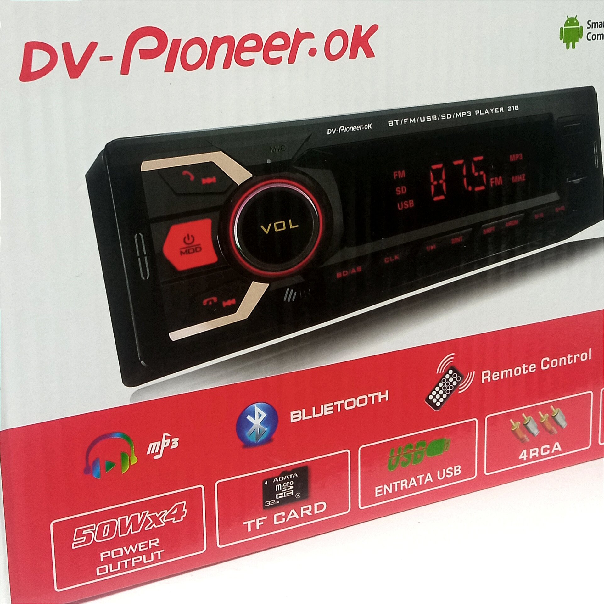 Автомагнитола DV-Pioneer. OK 218 Bluetooth