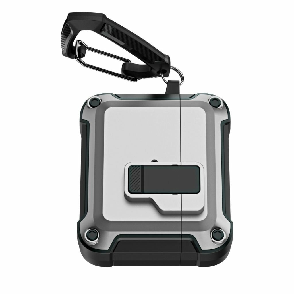 (1 шт.) для AirPods 4 Bluetooth наушники TPU Push Lock Closure защитный чехол - серый