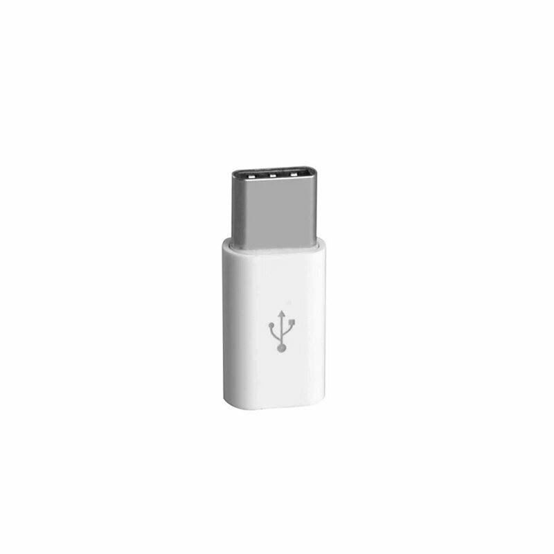 Переходник USB C Type-C мама на Micro USB белый