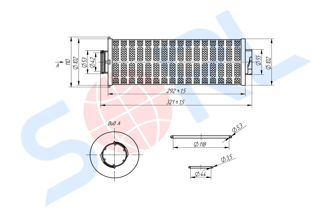 Фильтр масляный картридж Iveco Stralis AD/AD/Trakker RL6140AB90 (SORL)