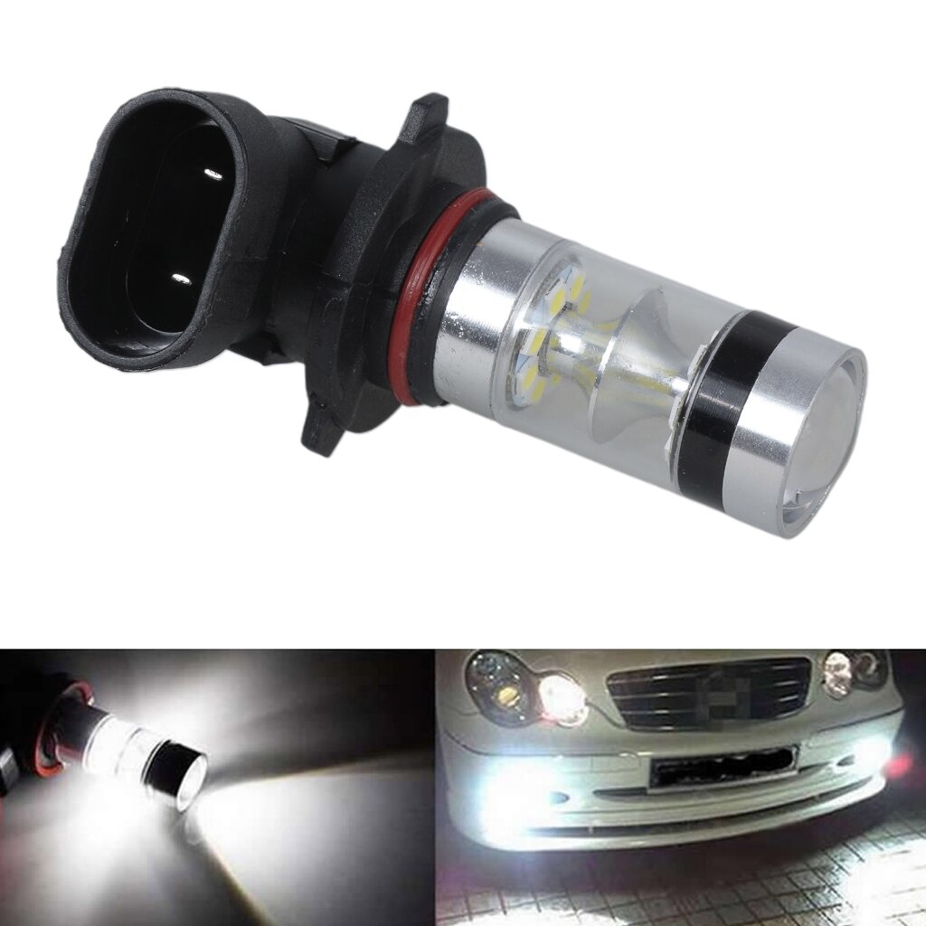 (1шт) 9005-100W-20SMD мощная противотуманная фара белого света