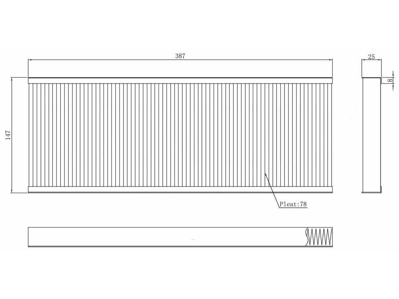 UNIO FLT-40006 (893091400A / 893091700 / 893819439) фильтр салонный VW Passat (Пассат) b5 96-, Audi (Ауди) a4 94-, 80 V 91-