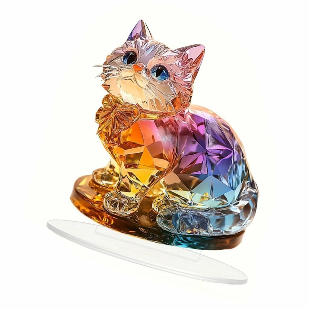 Внутренняя отделка, Фигурка котенка 2D из акрила для стола