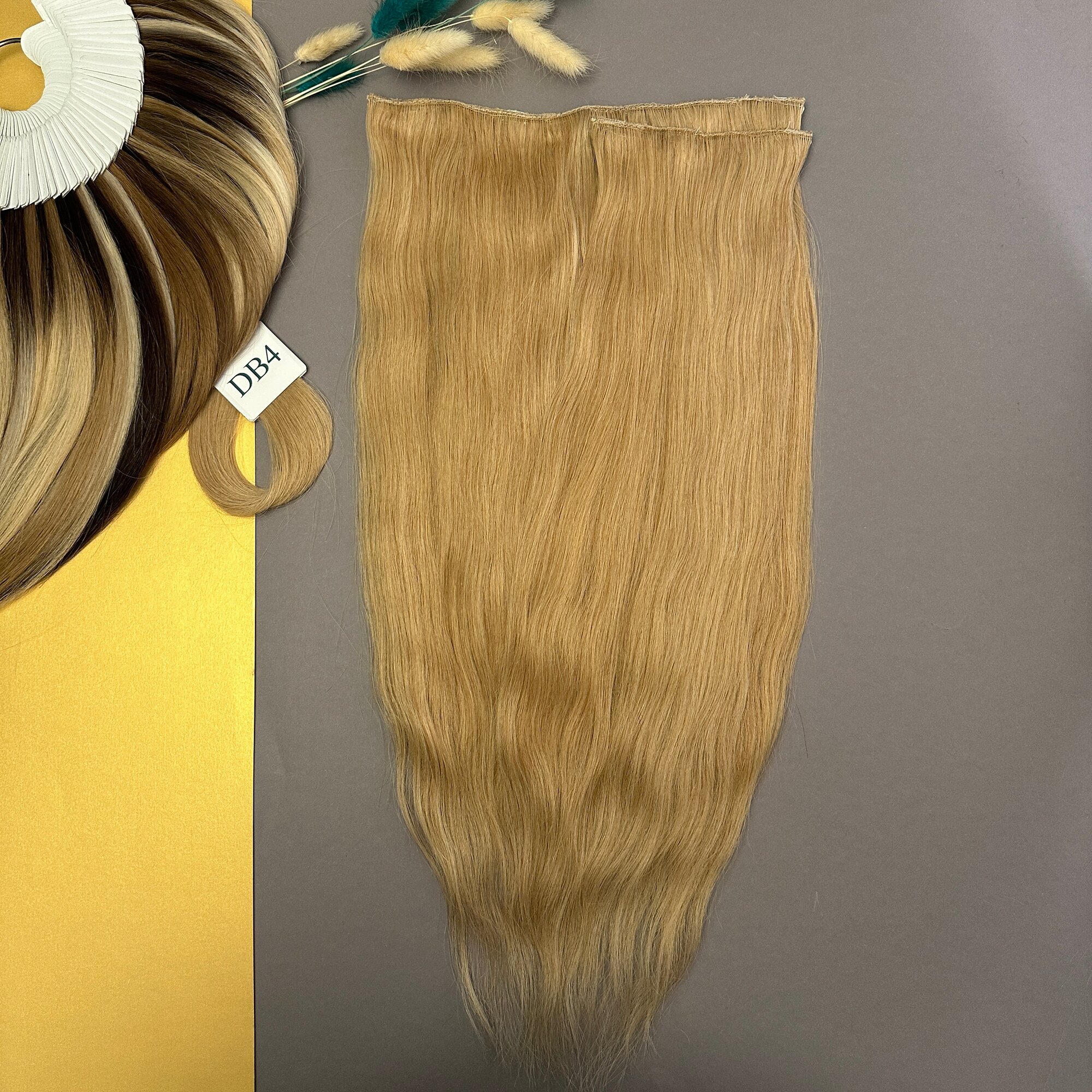 Затылочные пряди из калужско-славянских волос Belli Capelli 50см №DB4