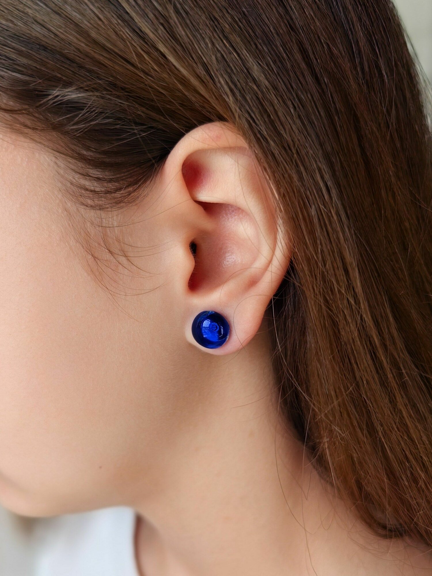 Серьги пусеты, муранское стекло