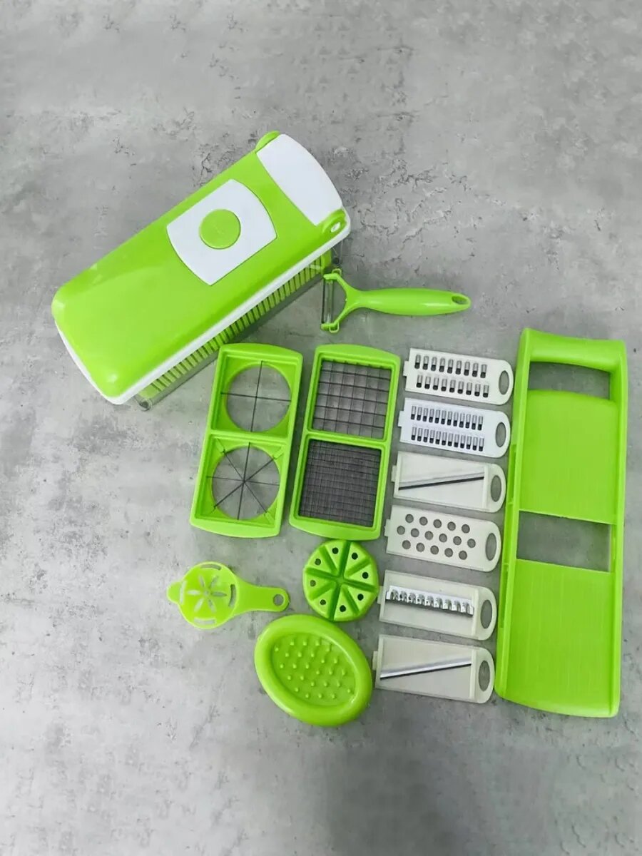 Терка-овощерезка с контейнером, слайсер 16 в 1