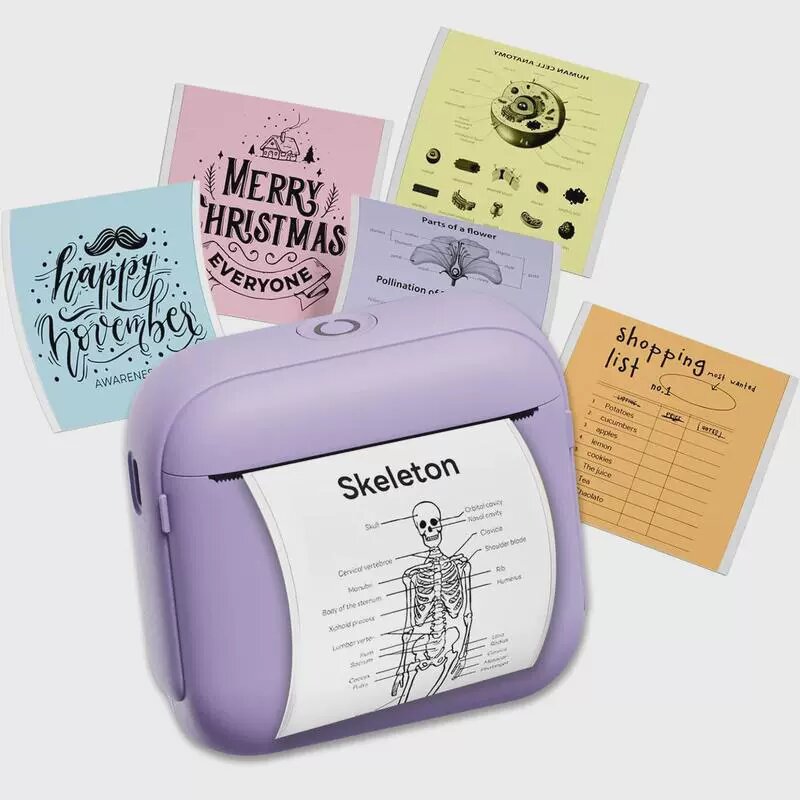 Мини-портативный принтер карманный карман беспроводной тепловой тепловой маркир