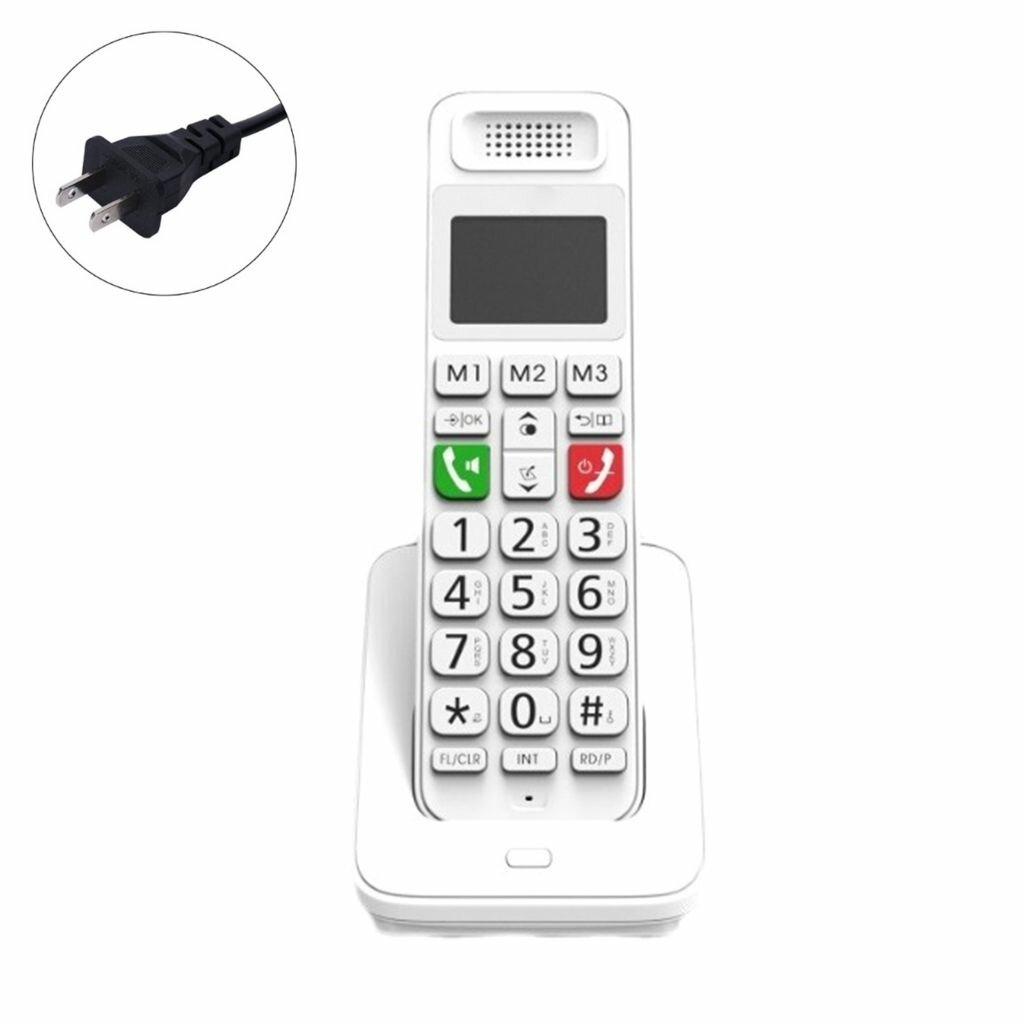 Портативный цифровой беспроводной телефон для офиса и дома D1018-белый-Стандарт США