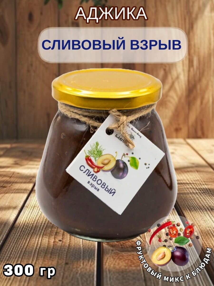 Аджика Сливовая из коллекции "Фруктовые соусы Благоедов" 300 г