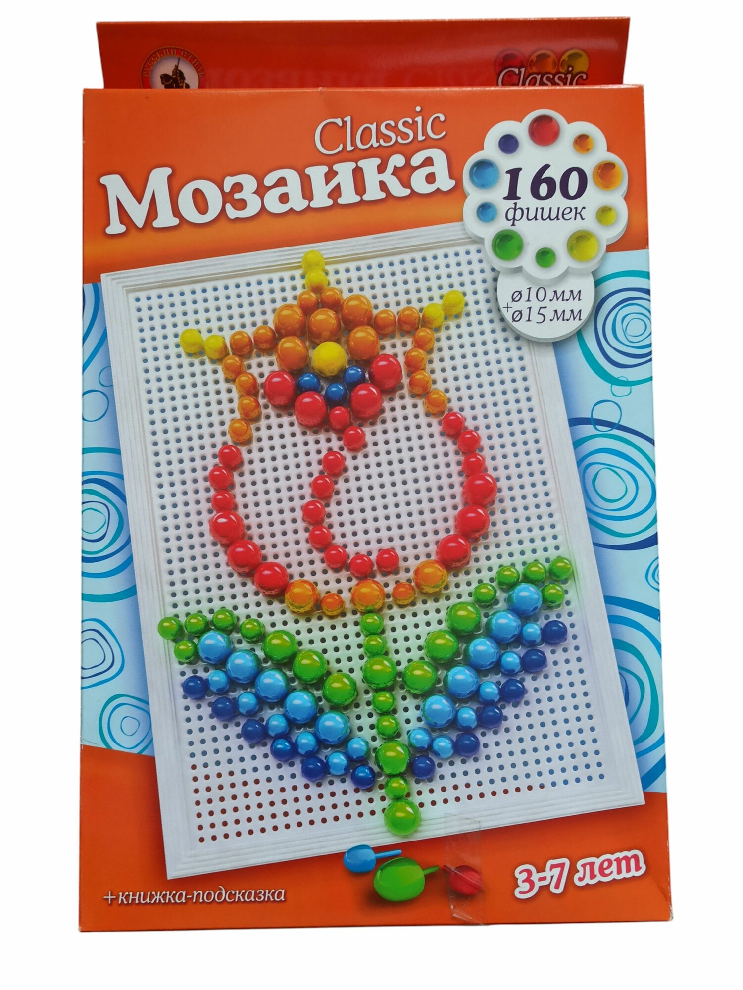 Мозаика Десятое Королевство "Цветок", от 3 лет, 160 деталей, 6 цветов