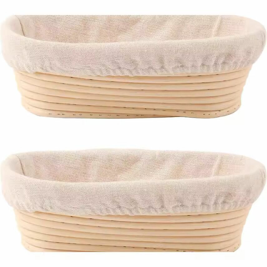 Корзина для расстойки хлеба Корзинка для ферментированного хлеба, инструмент для выпечки, 25X15X8cm, 2 шт