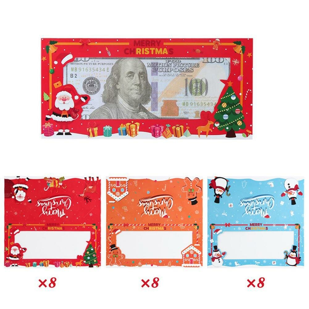 Рождественский денежный конверт своими руками в красном цвете