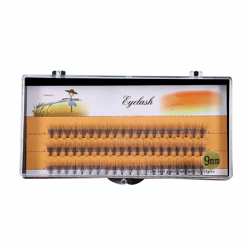 Натуральные мягкие накладные ресницы для наращивания, 3D-объем, роскошные ресницы, 9 мм, легкие, многоразовые, для создания эффекта полного взгляда