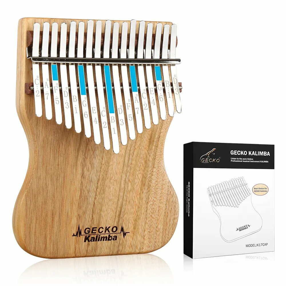 KNOW EASY-Портативный инструмент калимбы GECKO, деревянное пианино для большого пальца, высокое качество K17CAP