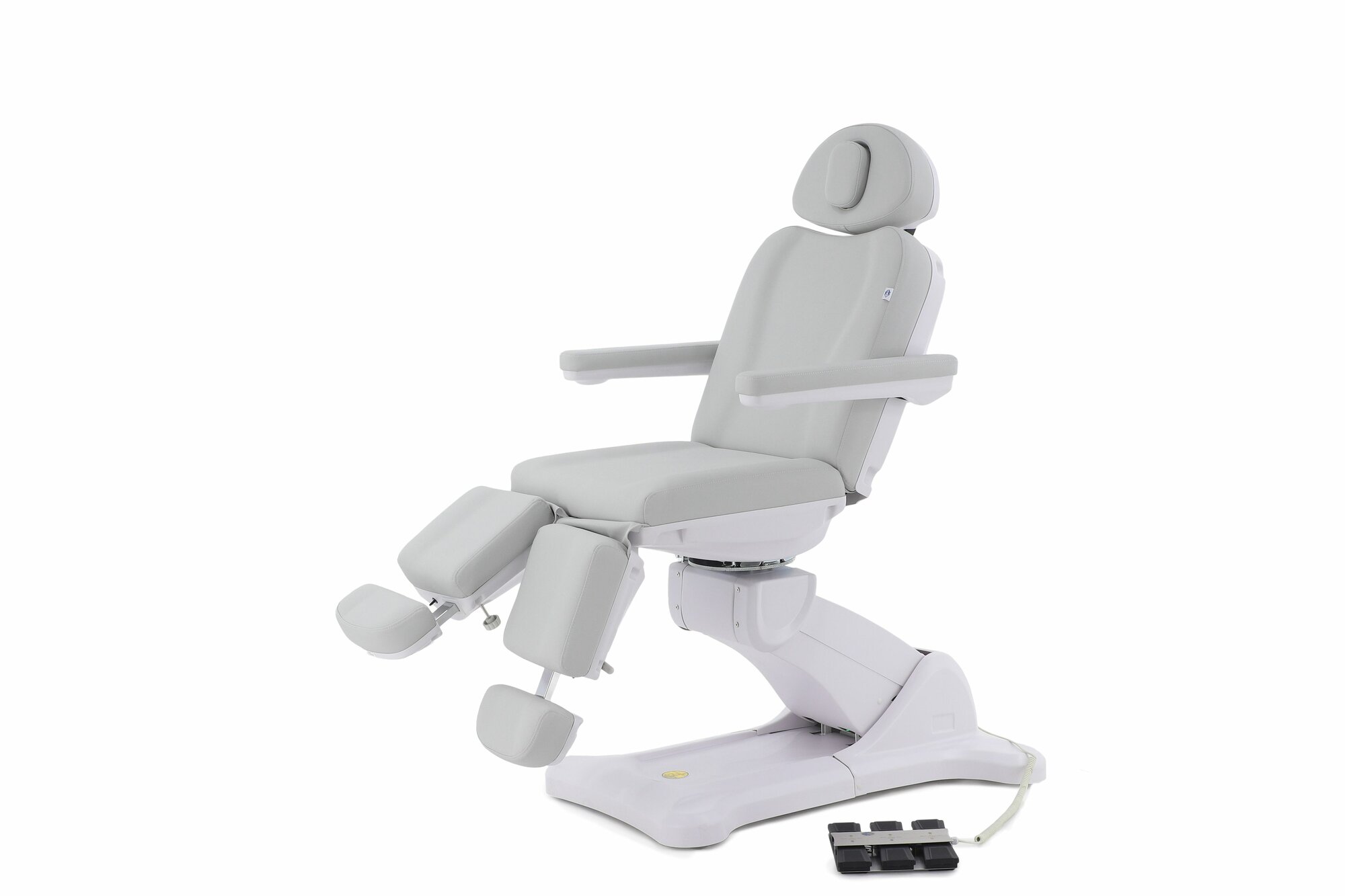 Педикюрное кресло с электроприводом и ножной педалью MED-MOS ММКП-3 (КО-193Д-04) цвет серый