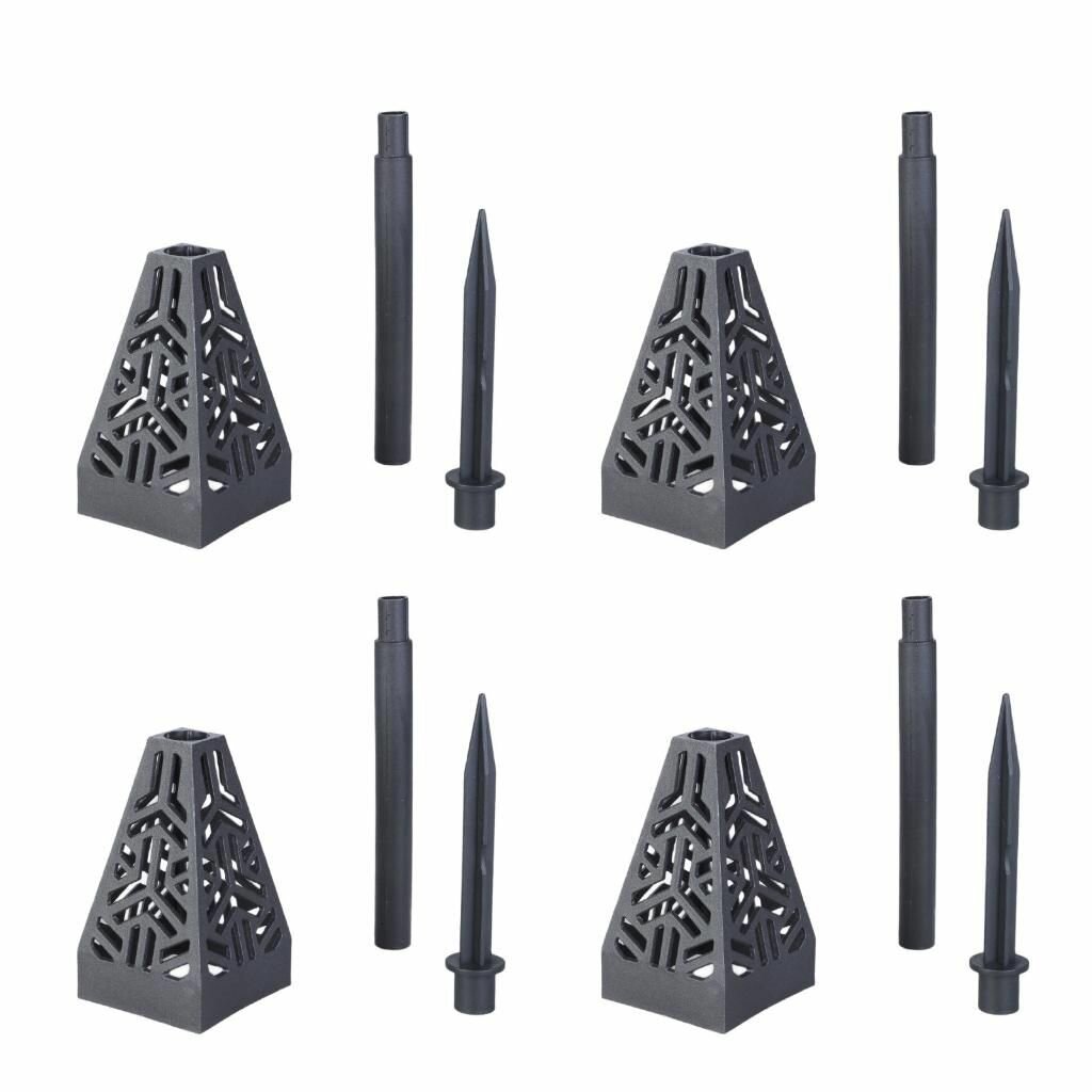 Горшок для цветов,4 уличные садовые цветочные корзины-квадратная коническая рама