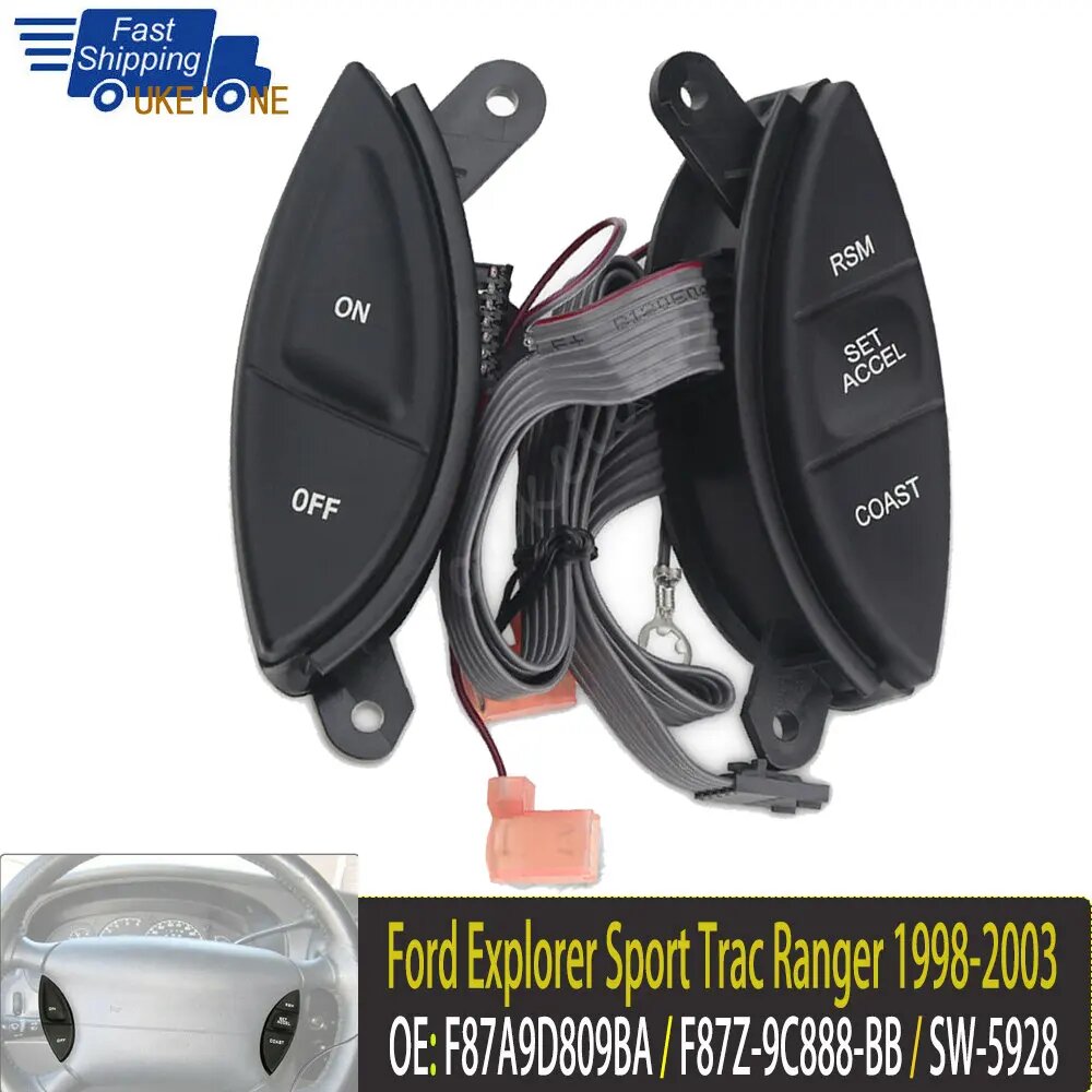 F87Z-9C888-BB для Ford Explorer Sport Trac Ranger F150 1998 1999 2000 2001 2002 2003 рулевое колесо Кнопка переключения круиз-контроля