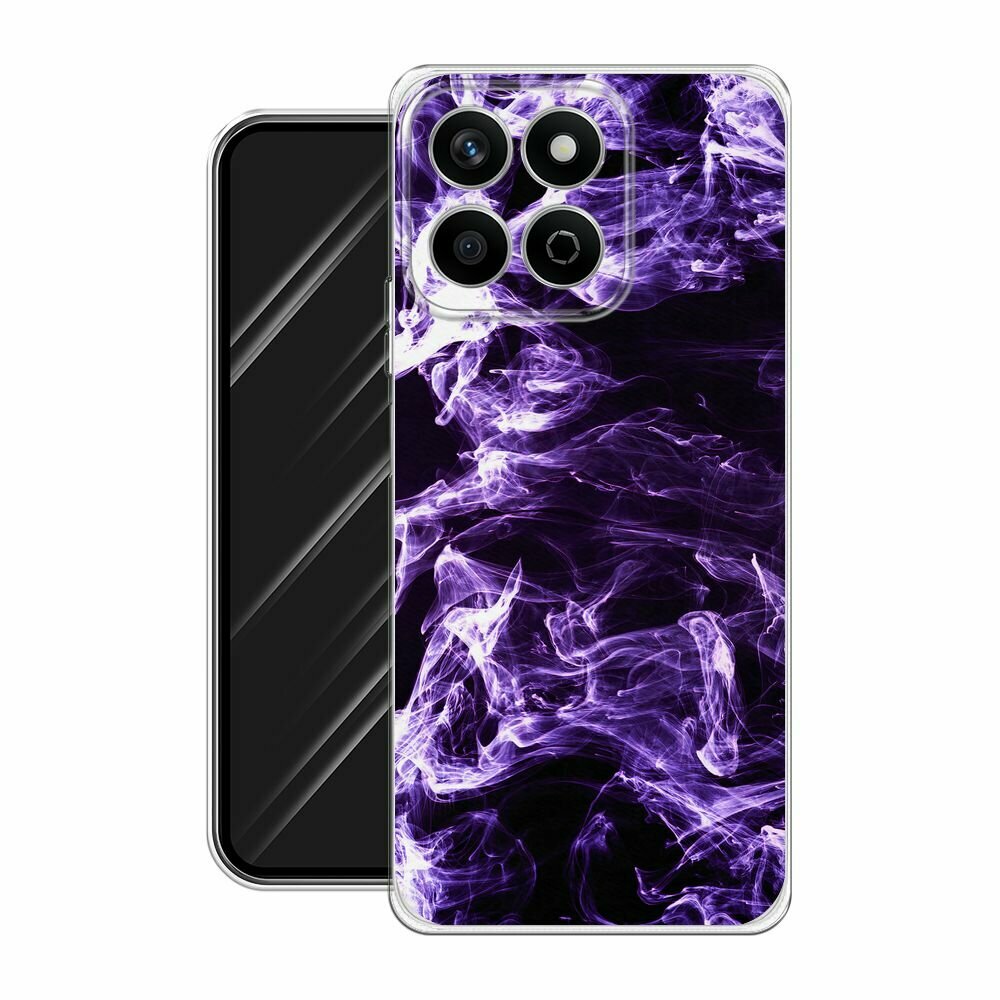 Силиконовый чехол на Honor X7c / Хонор X7c с принтом "Фиолетовый дым" — фото 1